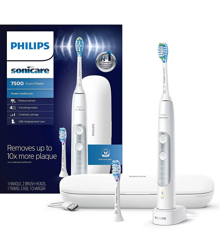Philips Sonicare Electric Toothbrush ExpertClean 7500, Rechargeable